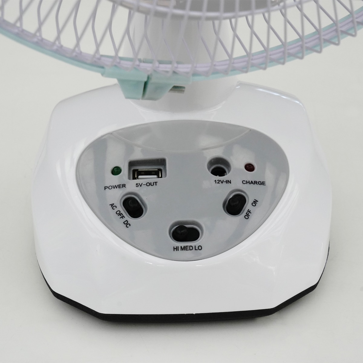 SMART SEH-RT12 12" Rechargeable AC/DC Table Fan with LED Light Charging